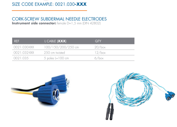 SANeuro | Cork-Screw Subdermal Needle Electrodes